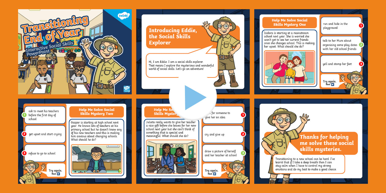 Transitioning End of Year: Interactive Social F-2 PowerPoint