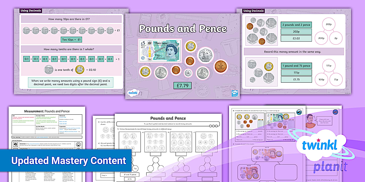 👉 Y4 Estimate, Compare and Calculate Money PlanIt Maths Lesson 1