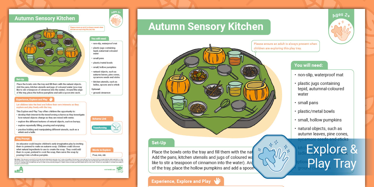 Autumn Sensory Play Tray Ages 2–3 Years - Twinkl - Kindergarten