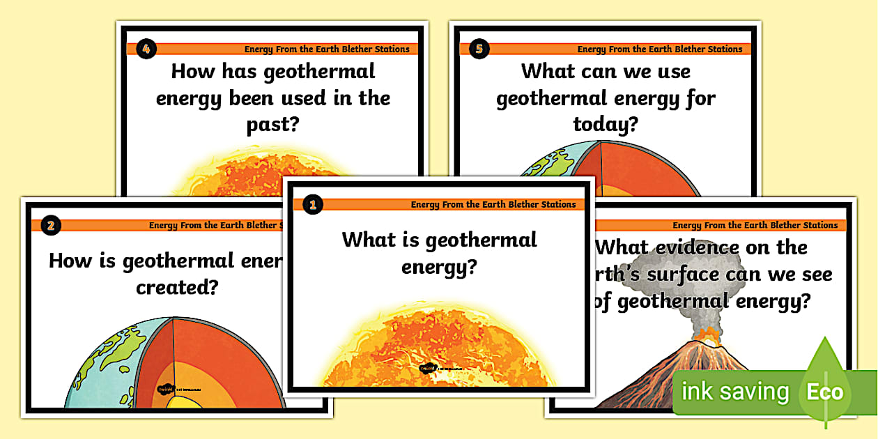Geothermal Energy Blether Stations (teacher made) - Twinkl