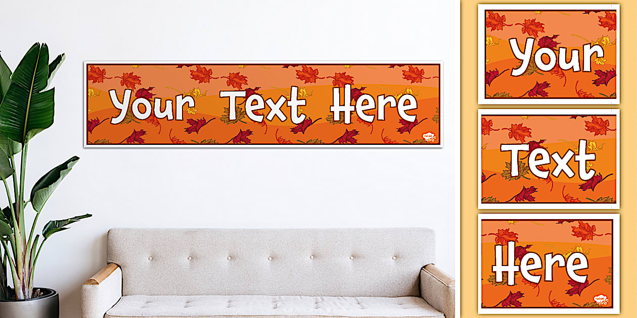 Autumn Editable Banner | Twinkl Party - Twinkl