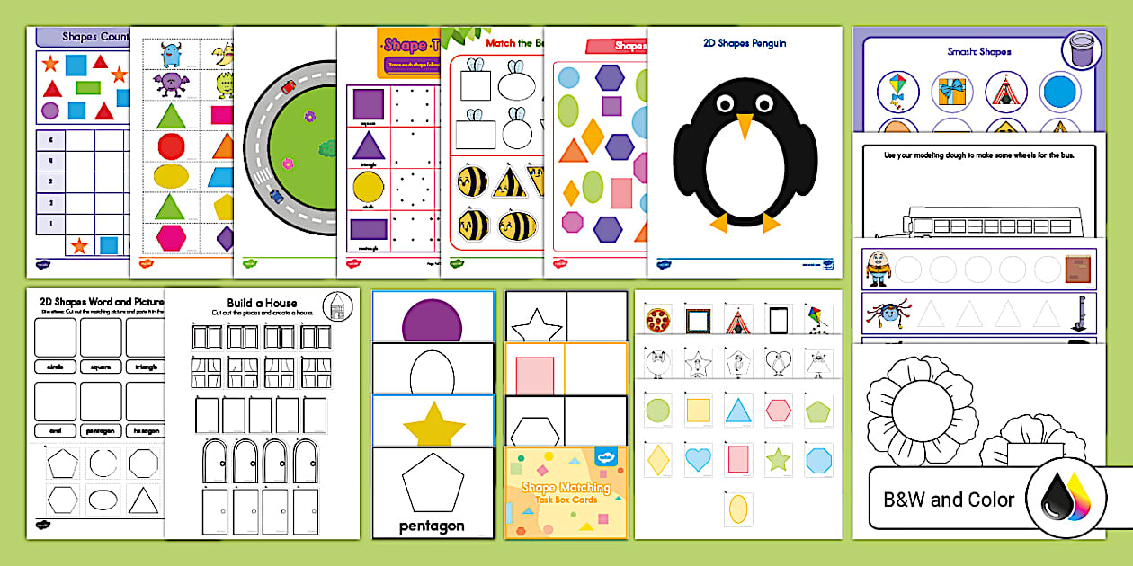 Early Childhood 2D Shapes Activity Pack (Teacher-Made)
