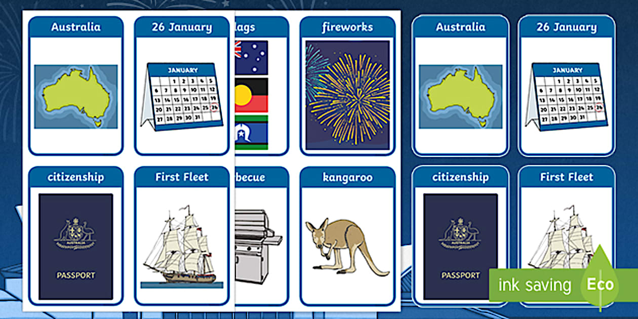 Australia Day Flashcards (teacher made) - Twinkl
