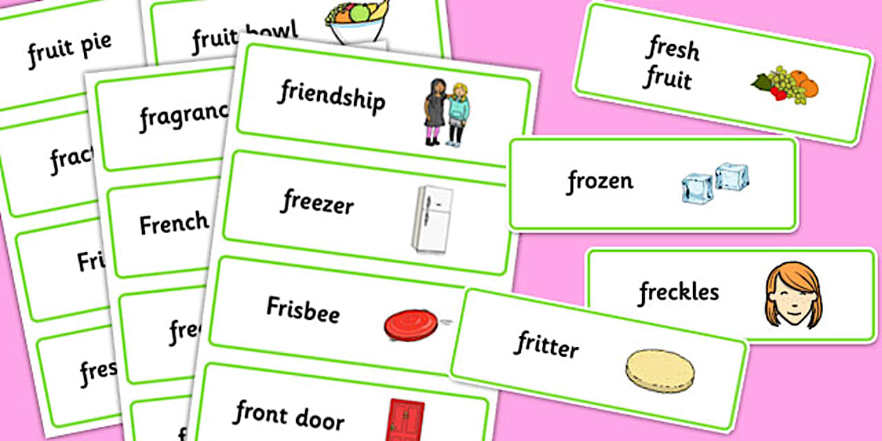Editable Two Syllable FR Word Cards (teacher made) - Twinkl