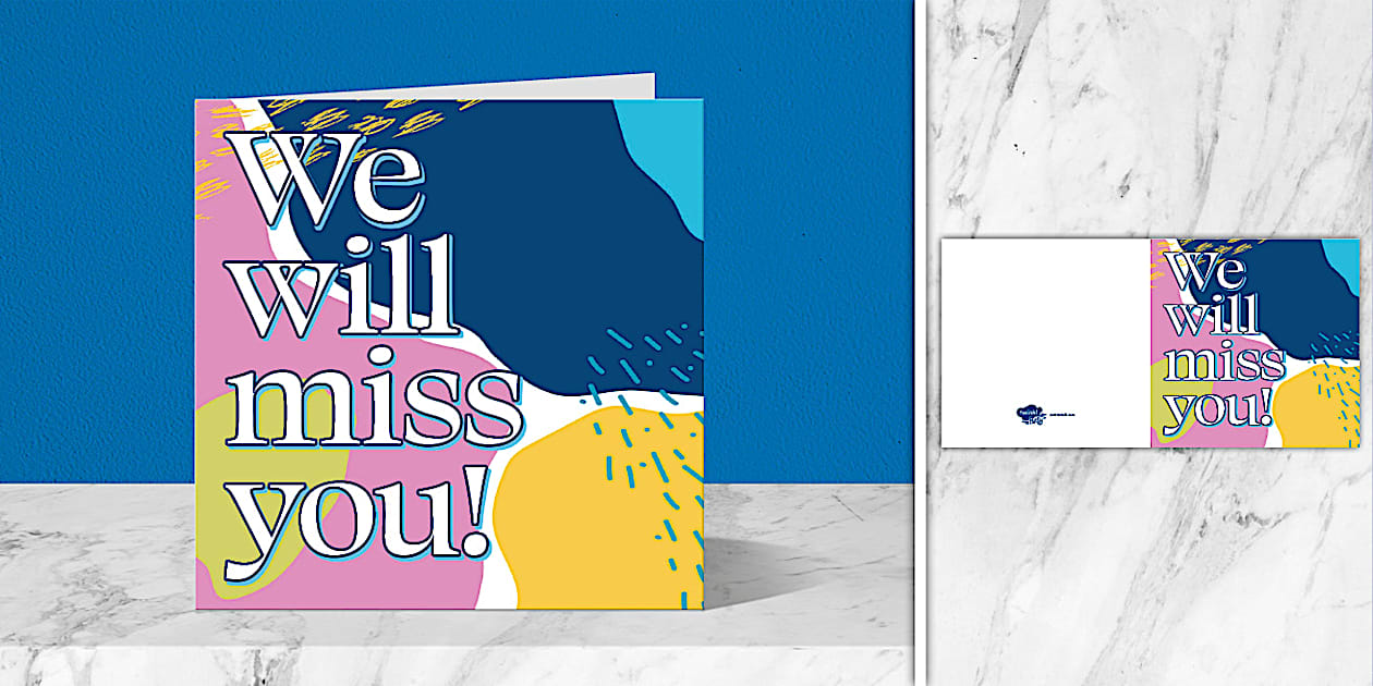 We Will Miss You Colleague Leaving Card | Twinkl Party