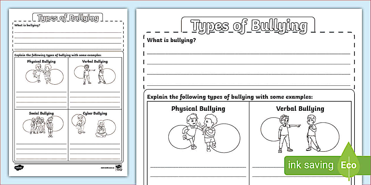 National Day of Action against Bullying Activity Sheets