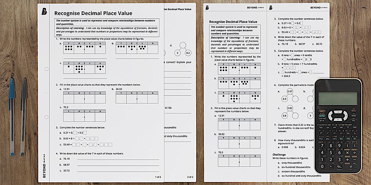 Understand Place Value Decimals