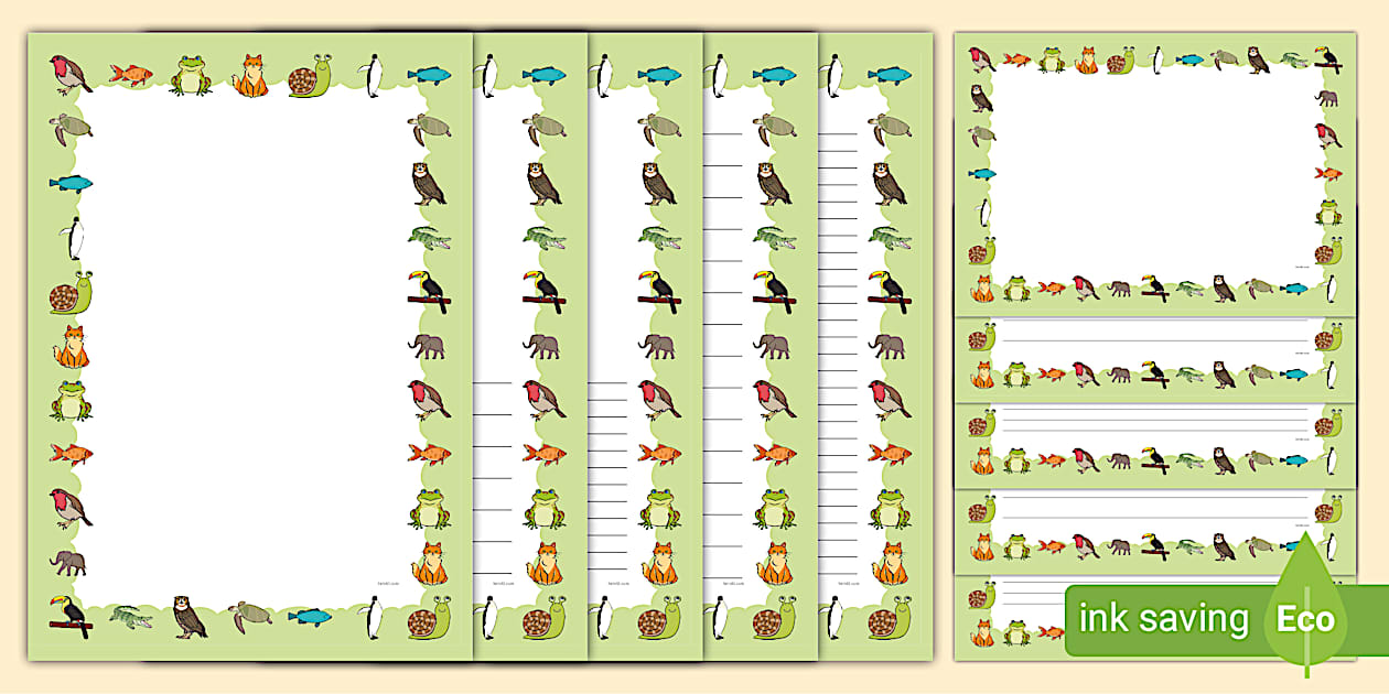 Editable Animal Groups Page Border Pack - Twinkl