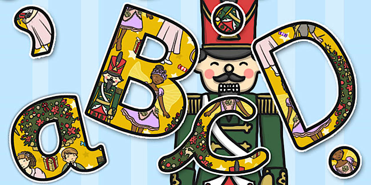 Cursive The Nutcracker Themed Display Lettering - Twinkl