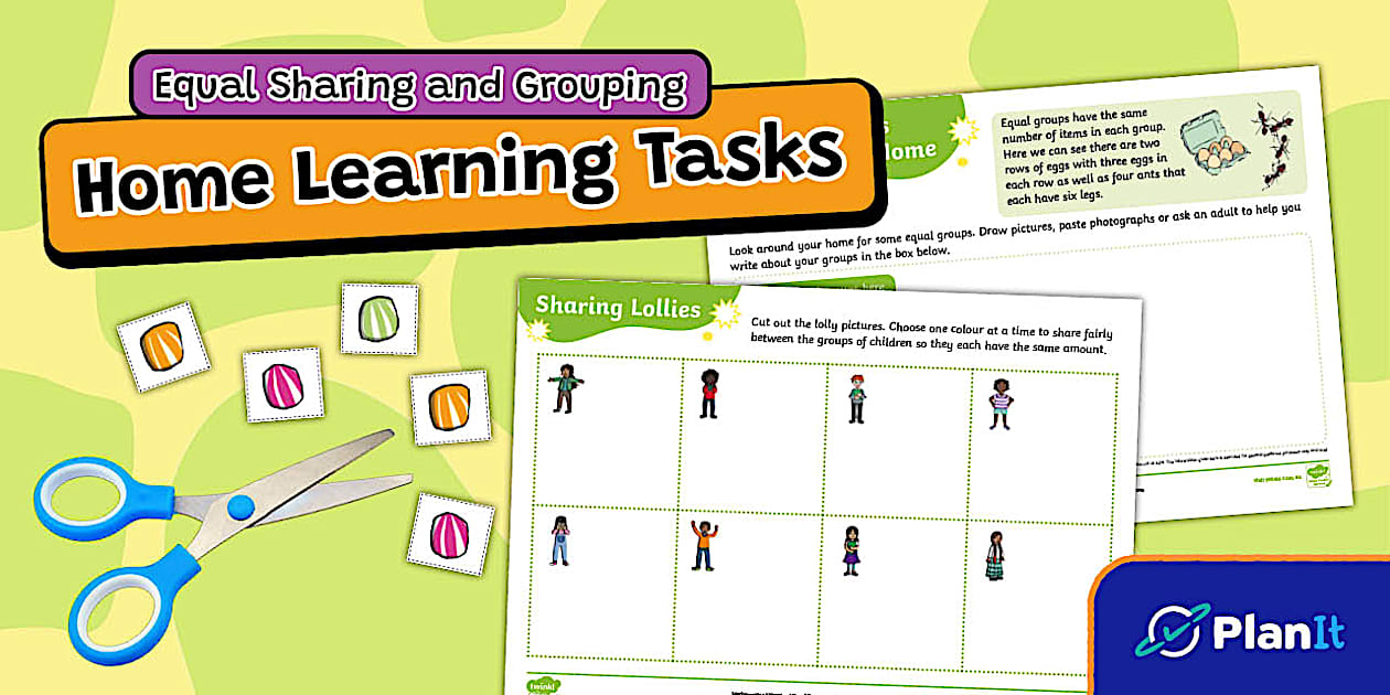Foundation Equal Sharing and Grouping Home Learning Tasks