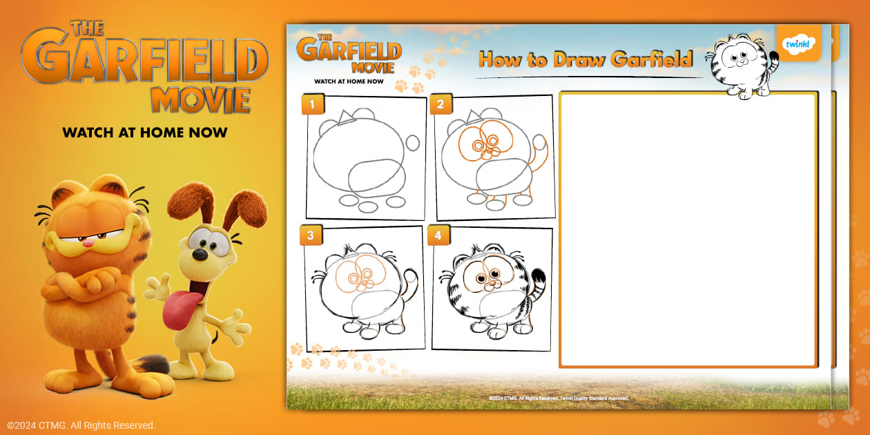 FREE! - How to Draw Garfield | Sony Pictures | The Garfield Movie