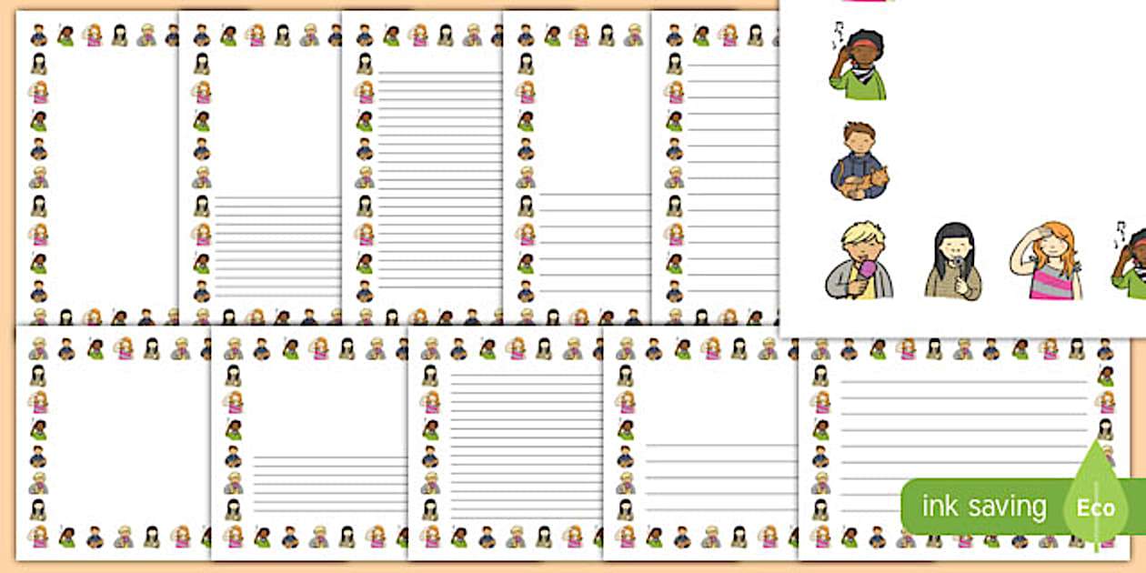 Editable My Senses Page Border Pack (teacher made) - Twinkl