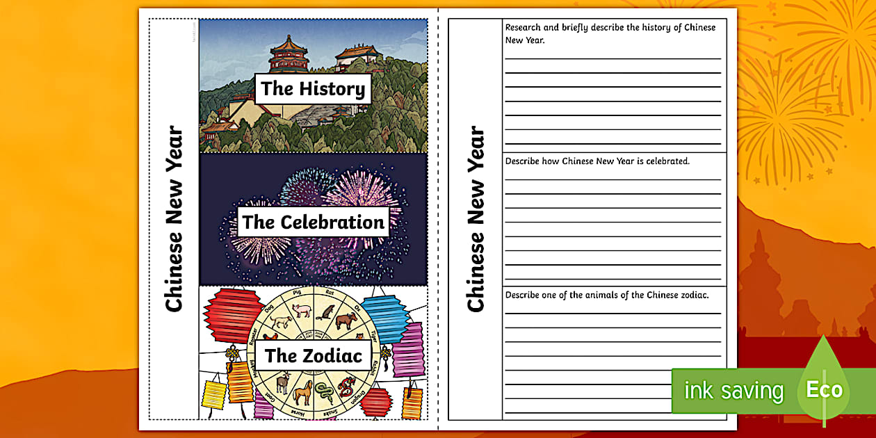 Chinese New Year Flapbook (teacher made) - Twinkl