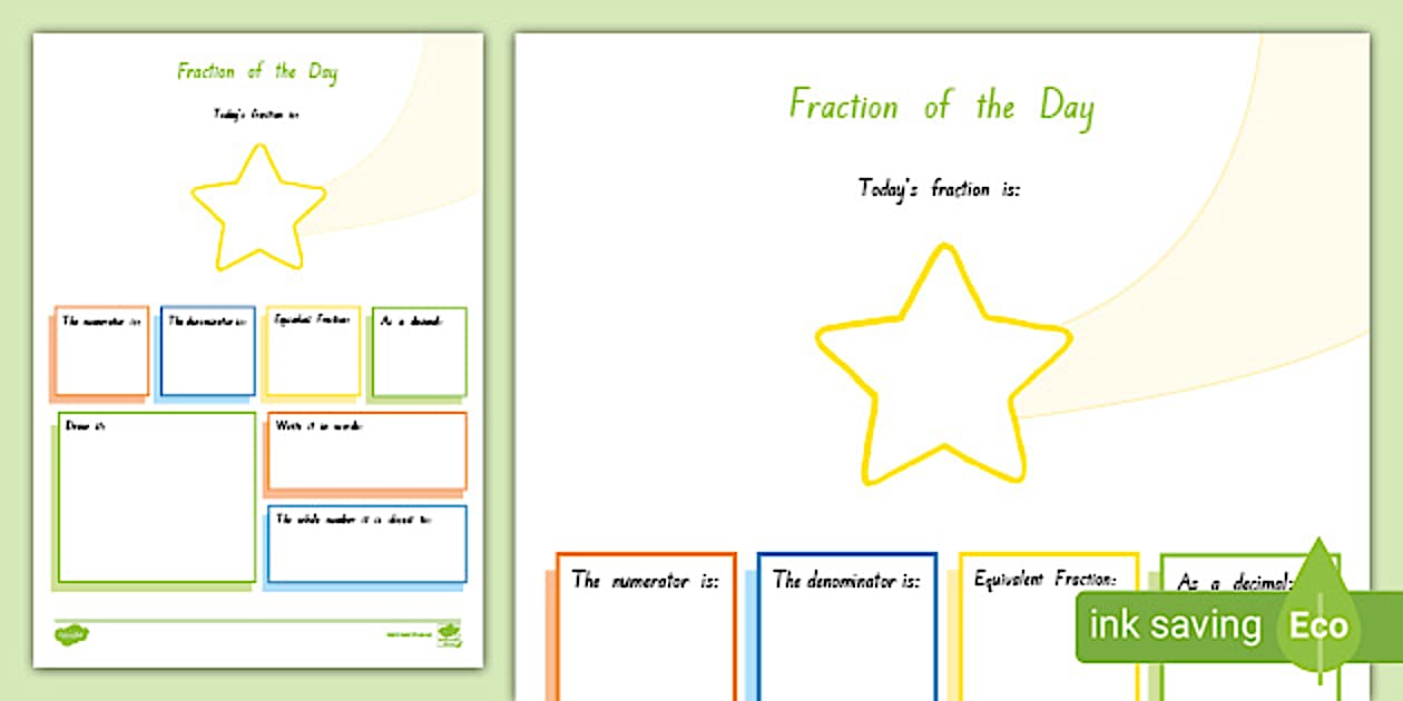Fraction of the Day (teacher made) - Twinkl