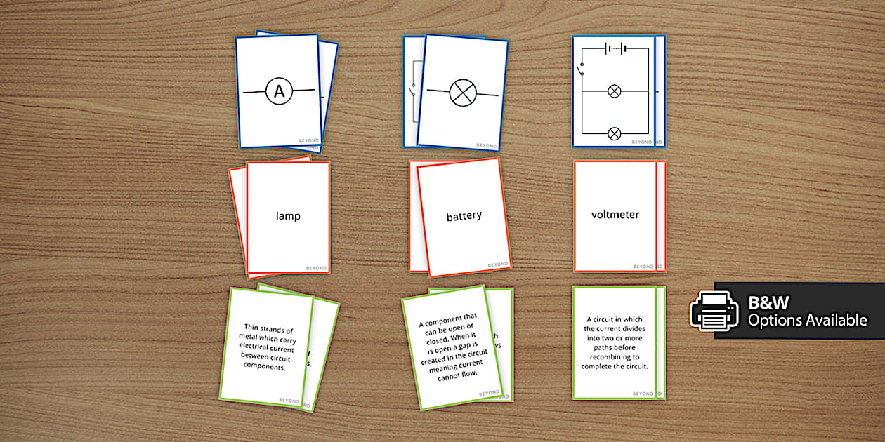 Electric Circuits Card Sort | Physics | Beyond - Twinkl