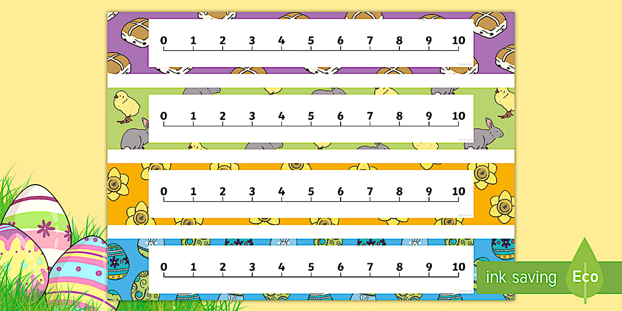 0-10 Number Line (Easter) (teacher made) - Twinkl