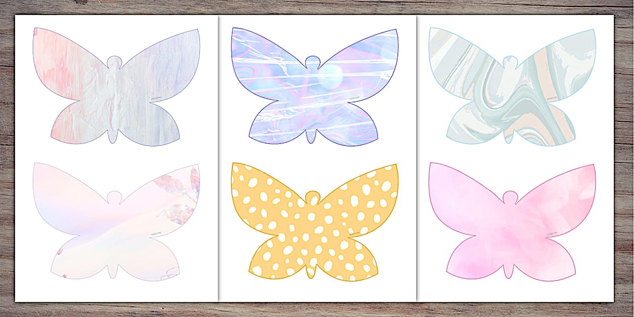 Pastel Butterfly Cut-Outs Paper | Twinkl Party