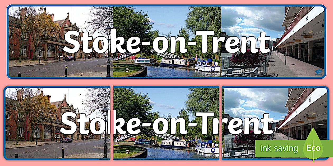 Stoke on Trent Display Banner (teacher made) - Twinkl