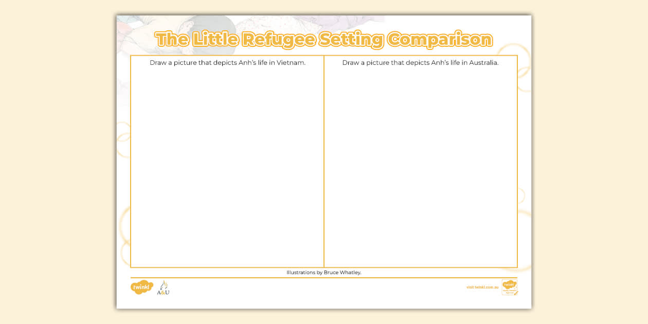 The Little Refugee: Setting Comparison Activity - Twinkl