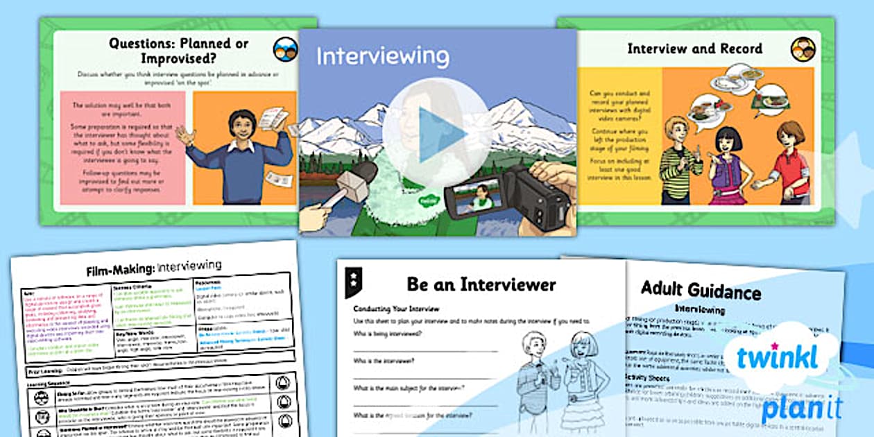 Computing: Film-Making: Interviewing Year 6 Lesson Pack 4