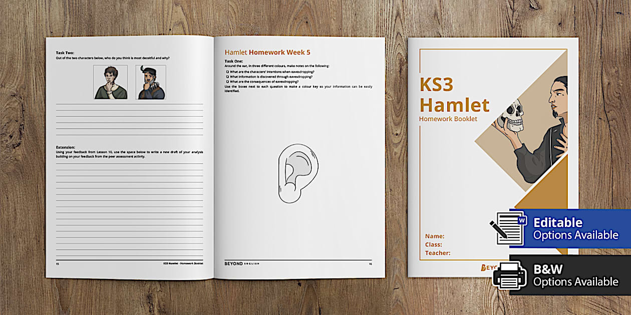 Hamlet Homework Tasks | KS3 English | Beyond (teacher made)