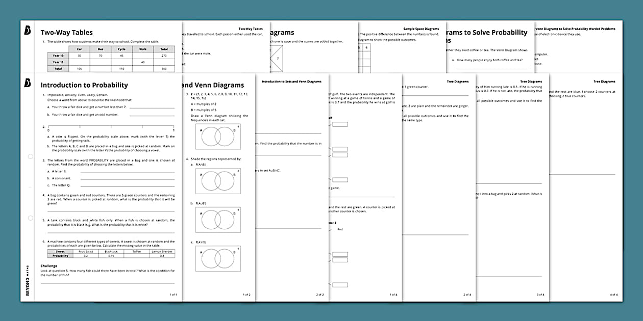 Probability Home Learning Activity Pack - Twinkl