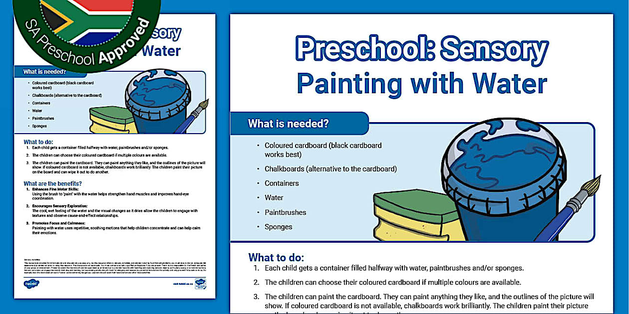 Preschool: Sensory- Painting with Water - Twinkl