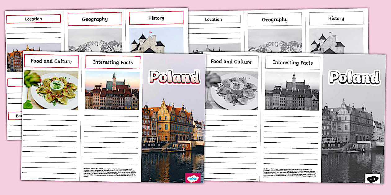 Poland Leaflet Template (teacher made) - Twinkl