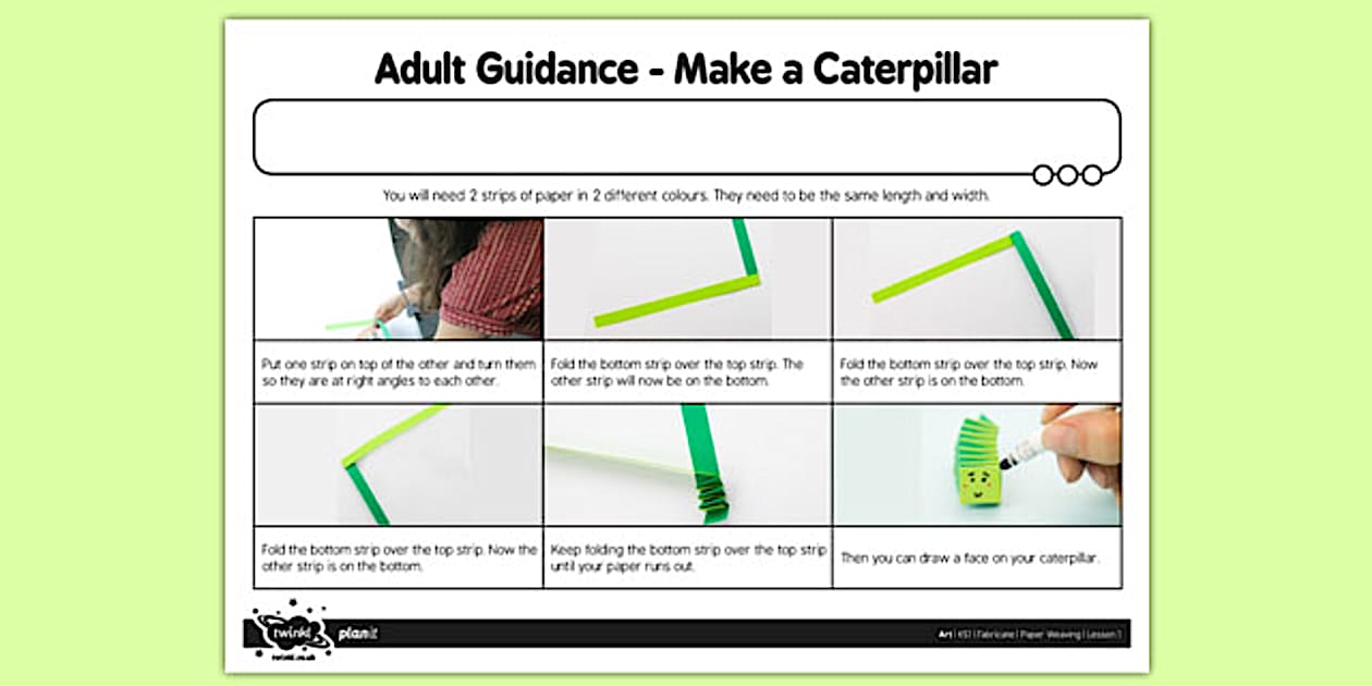 Adult Guidance Make a Caterpillar (teacher made) - Twinkl