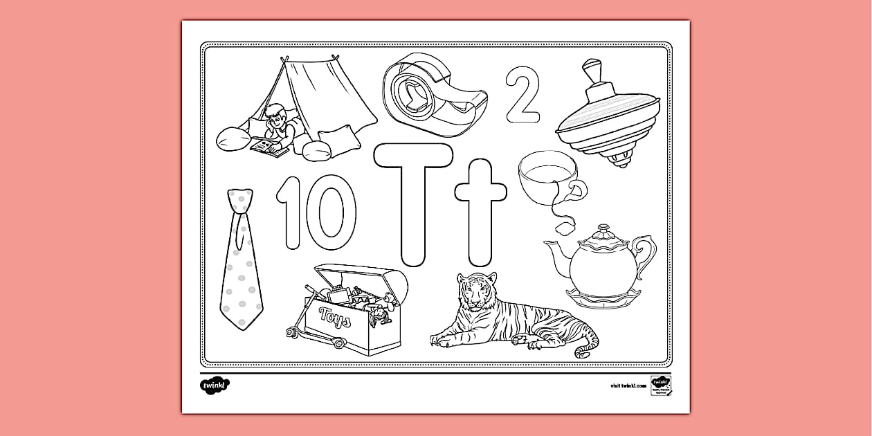 Letter T Coloring Page