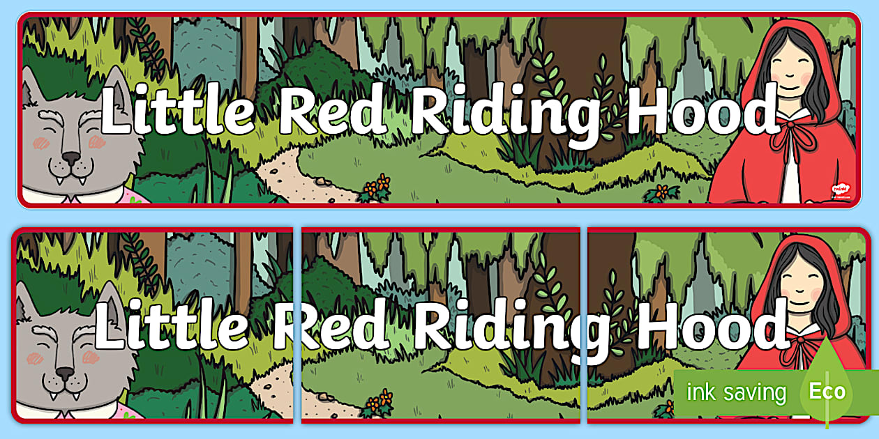 Precursive Little Red Riding Hood Display Banner - Twinkl