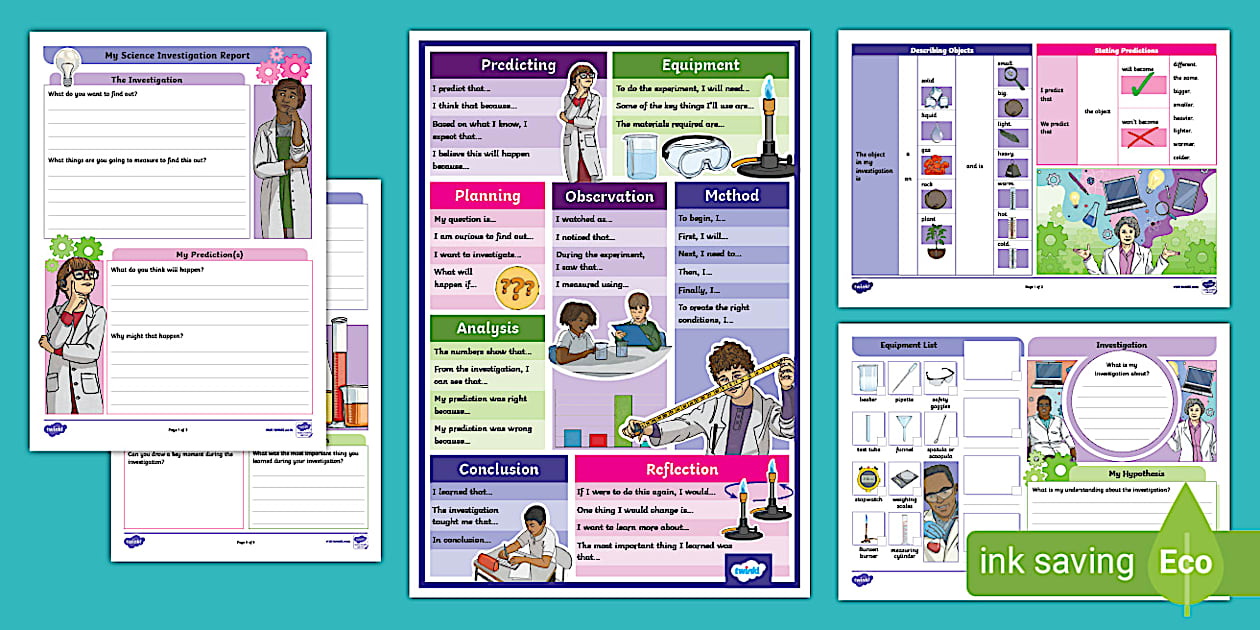 Conducting a Science Investigation EAL YL Templates - Twinkl