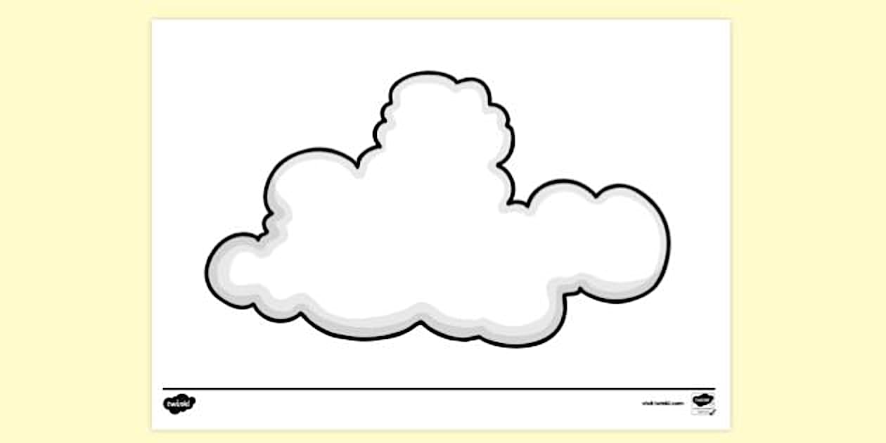 Cloudy Colouring Sheet | Primary Resources (Teacher-Made)