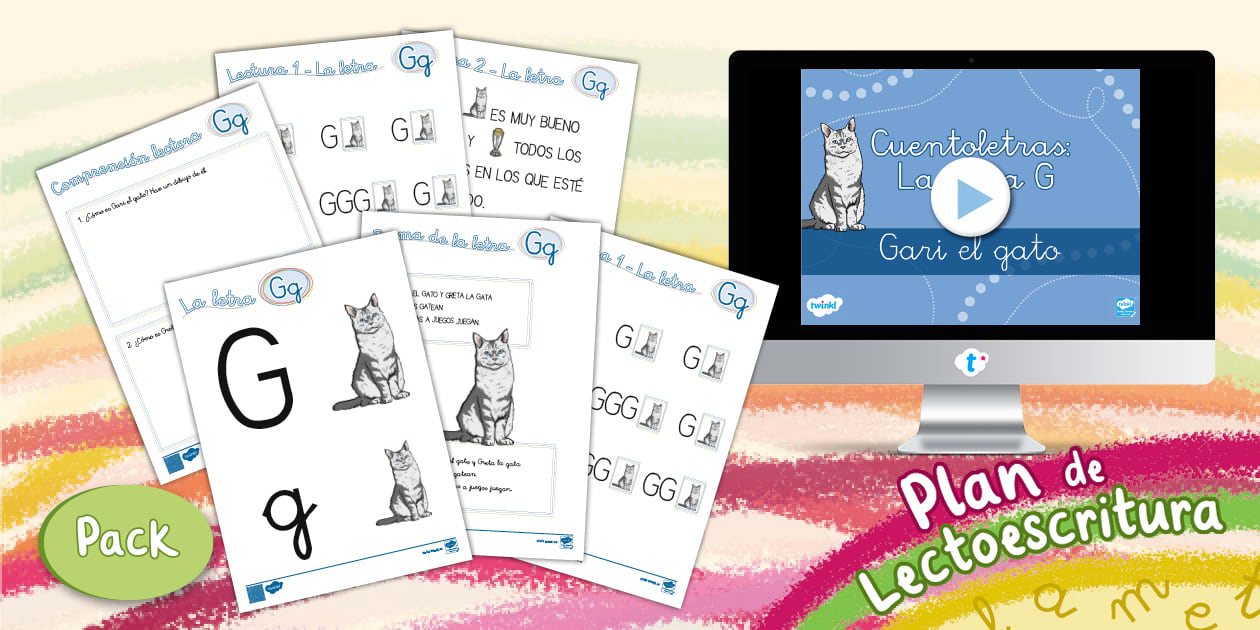Pack de recursos: Plan de lectoescritura - La letra G