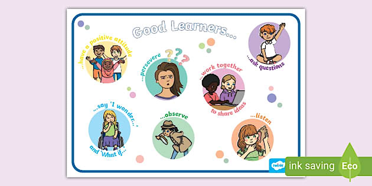 Editable Large Good Learners Poster KS1 (teacher made)