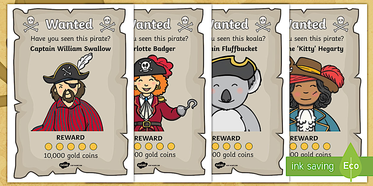 Australian Pirates - Wanted Display Posters (teacher made)