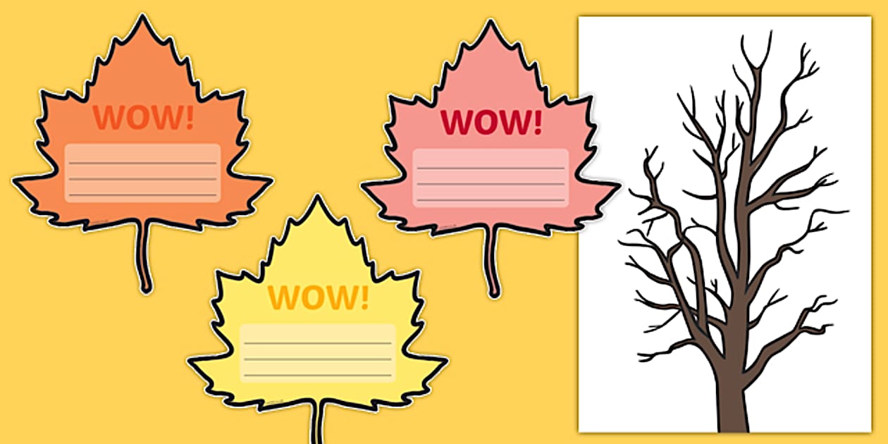Autumn Wow Tree- Wow Cards EYFS (teacher made) - Twinkl