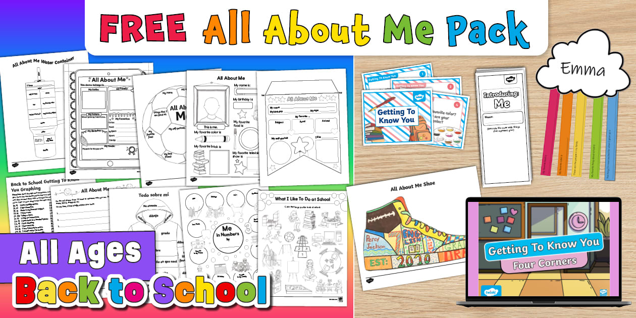 FREE Back-to-School All About Me Activity Pack for All Ages