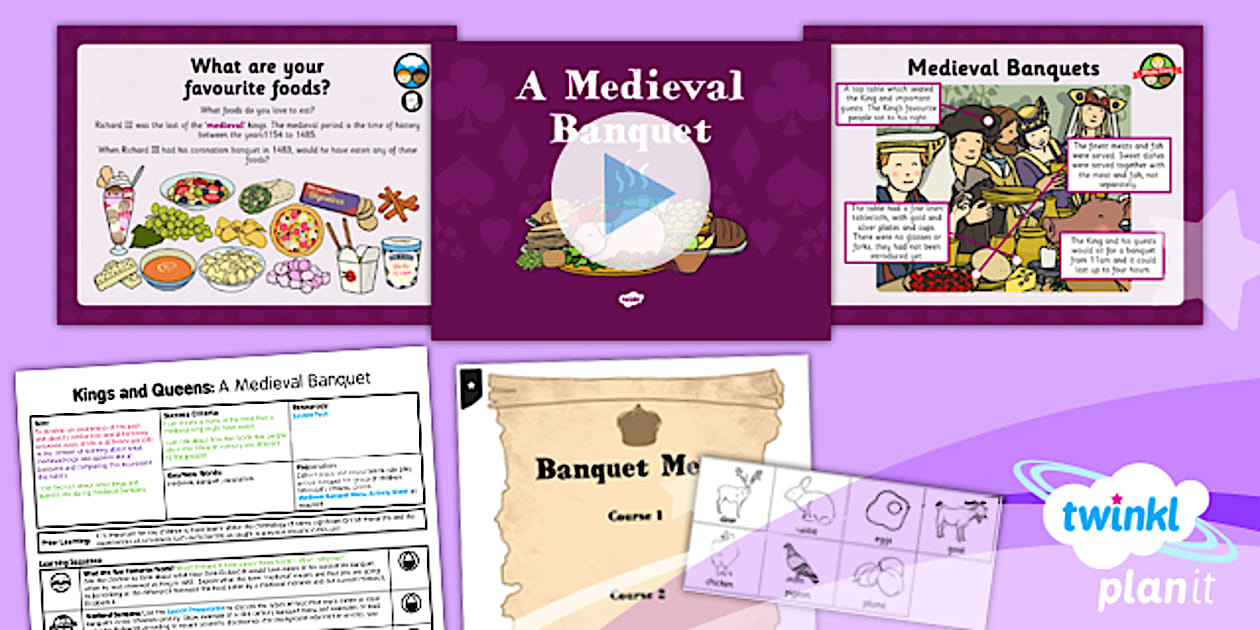 History: Kings and Queens: A Medieval Banquet KS1 Lesson Pack 5