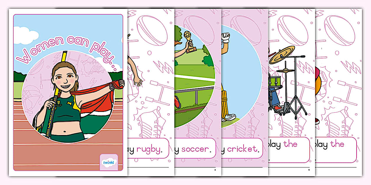 Mini Book - Women Can Play... (teacher made) - Twinkl
