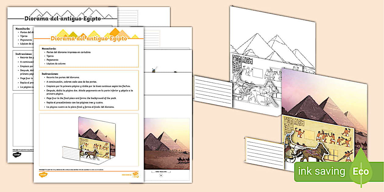 Diorama: El antiguo Egipto - Twinkl Manualidades