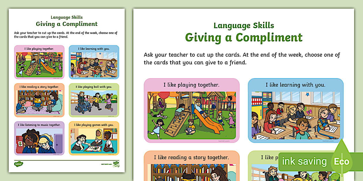 Language Skills: Giving a Compliment Foundation Stage