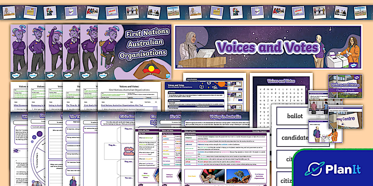 Yr 5 HASS Civics and Citizenship Voices and Votes Unit Pack