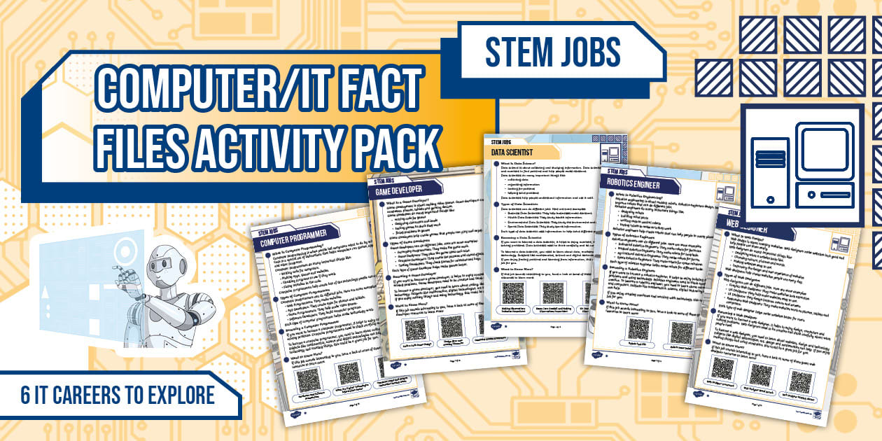 STEM Jobs: Computer/IT Fact Files Activity Pack