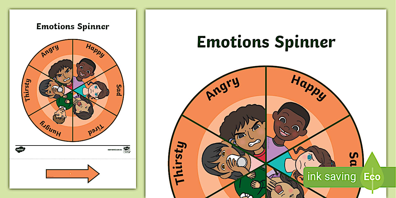 情緒與感覺轉盤｜Emotions and Feelings Spinner｜小三小四適用