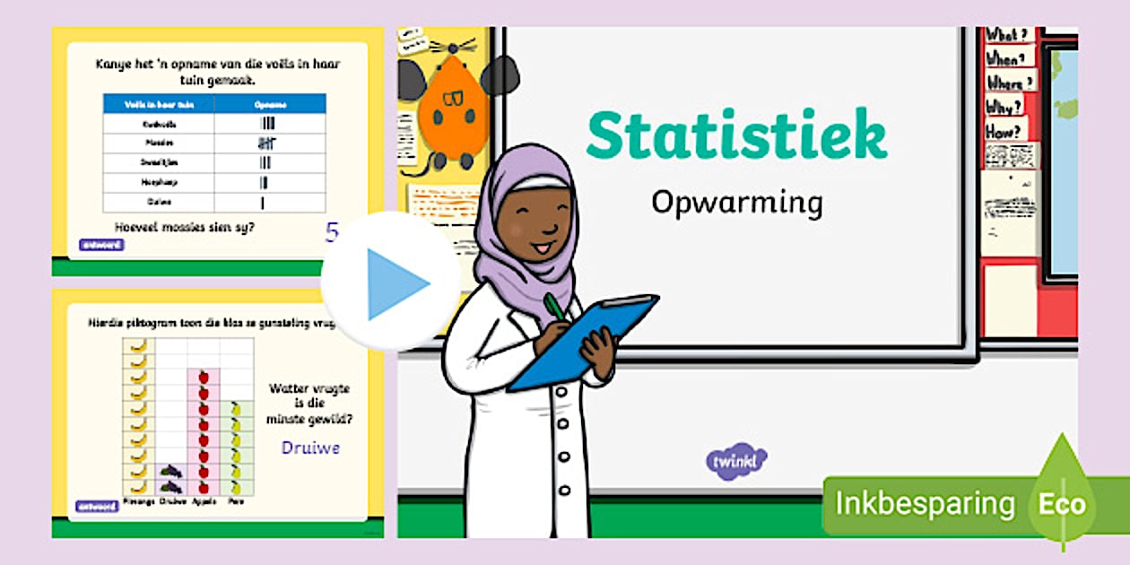 Datahantering Statistiek Opwarming PowerPoint (teacher made)