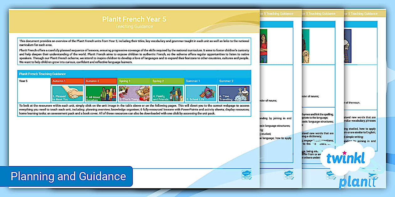 👉 French: Year 5 Teaching Guidance (teacher made)