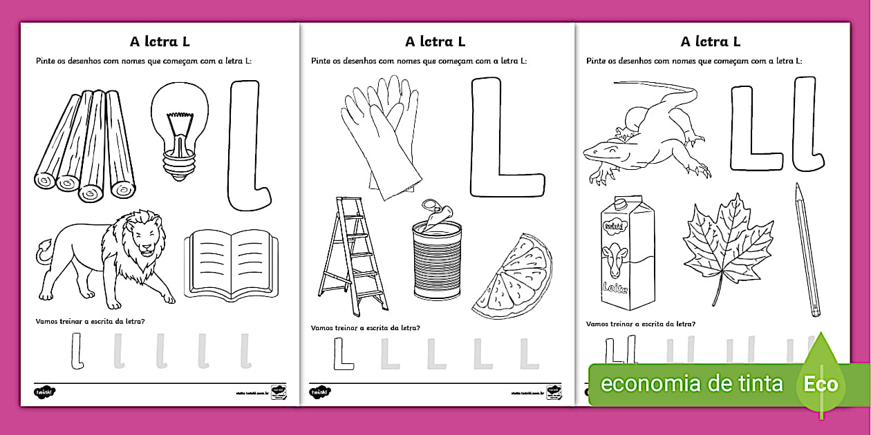 Atividade com a Letra L – Atividade de Alfabetização