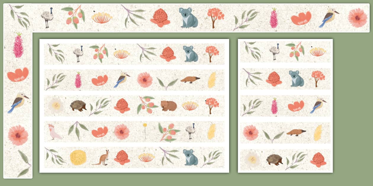 Home Among the Gum Trees Themed Display Borders - Twinkl