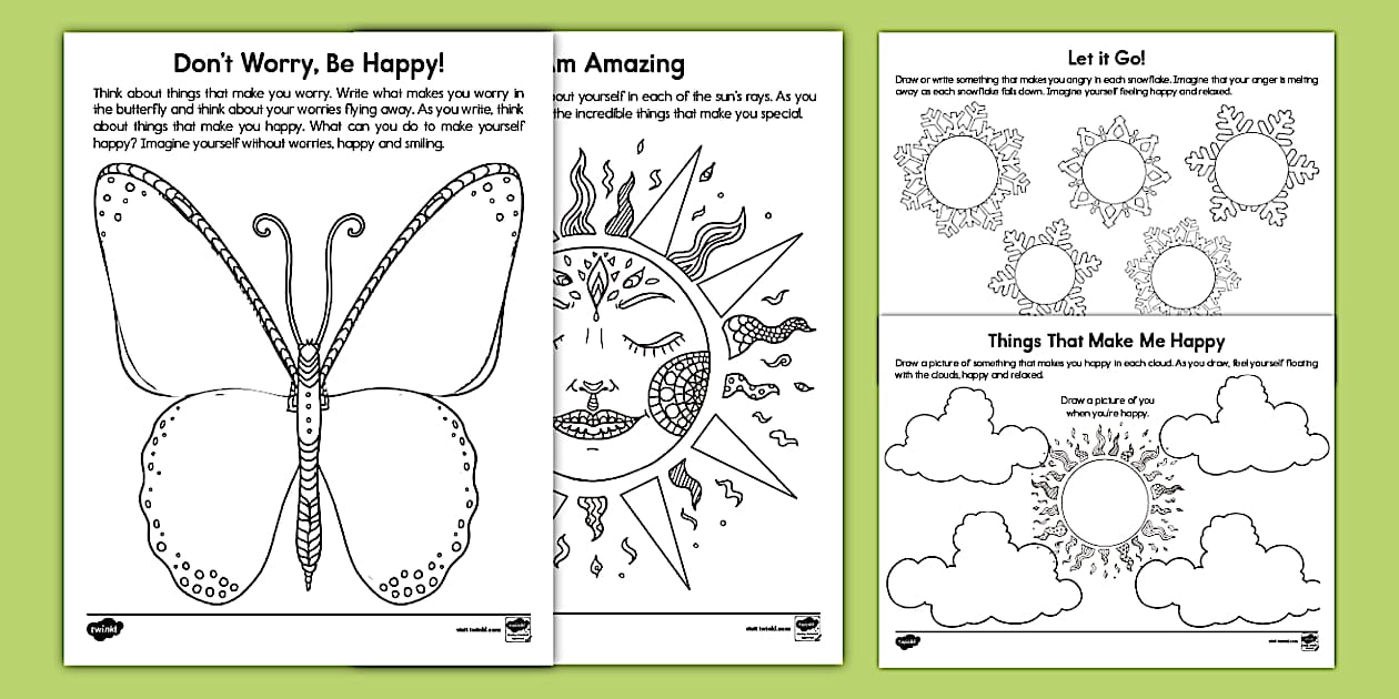 Mindfulness Worksheets for Kids | Relaxation Day | Twinkl US